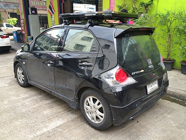 แร็คหลังคา : HONDA BRIO ROOF RACK + RACK STAND : HONDA BRIO
